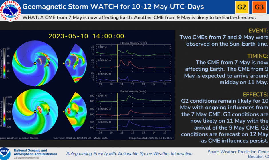 G3 Strong Geomagnetic Storm Watch Now In Effect For 11 May Noaa